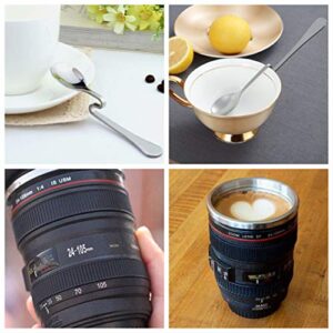 Chasing Y Camera Lens Coffee Mug,Vacuum Insulated Lens Coffee Mug with Spoon,Stainless Steel Travel Tumbler Cup,Photographer Camera Mug Coffee Thermos for Men, Women