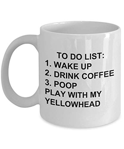 Yellowhead Owner Mug Dog Lovers To Do List Funny Coffee Mug Tea Cup Gag Mug for Men Women