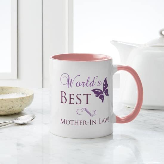 CafePress World's Best Mother In Law Mug Ceramic Coffee Mug, Tea Cup 11 oz