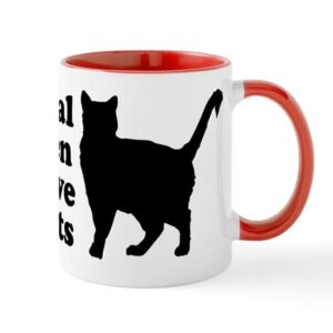 cafepress real men love cats ceramic coffee mug, tea cup 11 oz