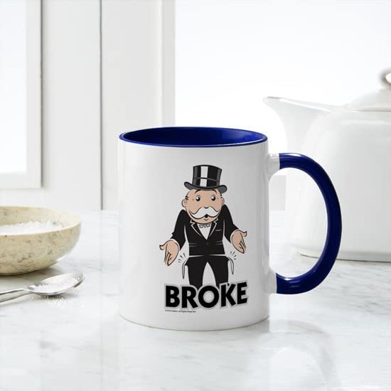 CafePress Monopoly Broke Ceramic Coffee Mug, Tea Cup 11 oz