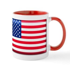 cafepress american flag (stars and stri mug ceramic coffee mug, tea cup 11 oz