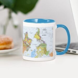 CafePress Map A World Turner Upsidedown Mugs Ceramic Coffee Mug, Tea Cup 11 oz