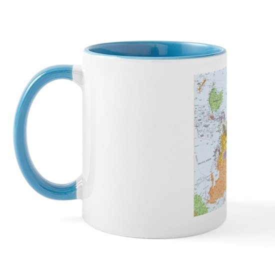 CafePress Map A World Turner Upsidedown Mugs Ceramic Coffee Mug, Tea Cup 11 oz