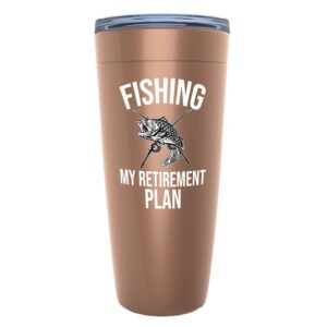 fishing lovers copper edition viking tumbler 20oz – fishing my retirement plan – fisherman fisher boyfriend lure outdoorsmen bass pro boat lake lovers rod