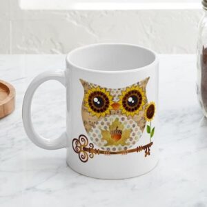 CafePress Owls Autumn Song Mugs Ceramic Coffee Mug, Tea Cup 11 oz