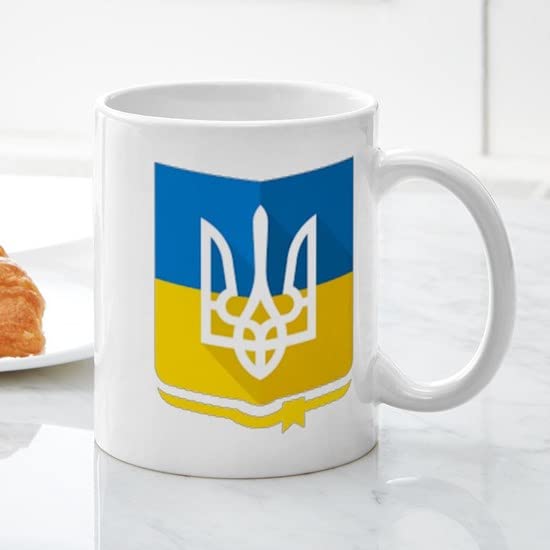 CafePress Bendera Ukraina Mugs Ceramic Coffee Mug, Tea Cup 11 oz