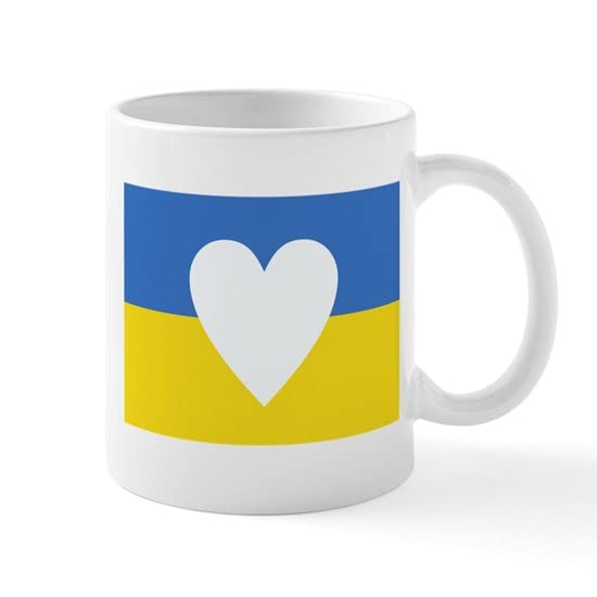 CafePress Ukraine Heart Mugs Ceramic Coffee Mug, Tea Cup 11 oz