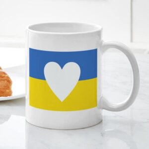 CafePress Ukraine Heart Mugs Ceramic Coffee Mug, Tea Cup 11 oz