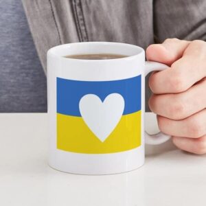 CafePress Ukraine Heart Mugs Ceramic Coffee Mug, Tea Cup 11 oz