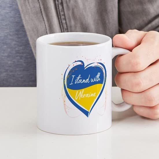 CafePress I Stand With Ukraine Mugs Ceramic Coffee Mug, Tea Cup 11 oz