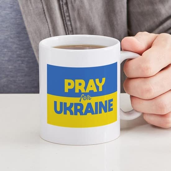 CafePress Pray For Ukraine Mugs Ceramic Coffee Mug, Tea Cup 11 oz