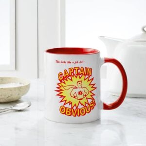 CafePress Captain Obvious Mug Ceramic Coffee Mug, Tea Cup 11 oz