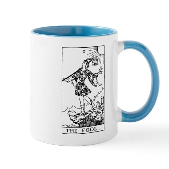 CafePress The Fool Rider Waite Tarot Card Mug Ceramic Coffee Mug, Tea Cup 11 oz