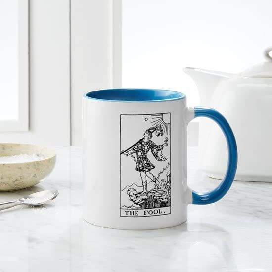 CafePress The Fool Rider Waite Tarot Card Mug Ceramic Coffee Mug, Tea Cup 11 oz