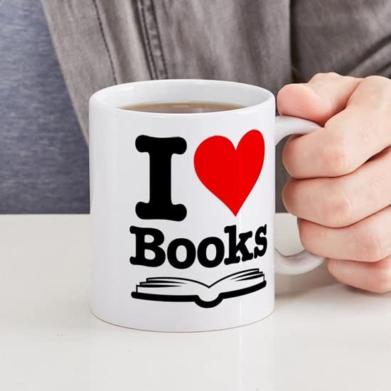 CafePress I Heart Books Mug Ceramic Coffee Mug, Tea Cup 11 oz