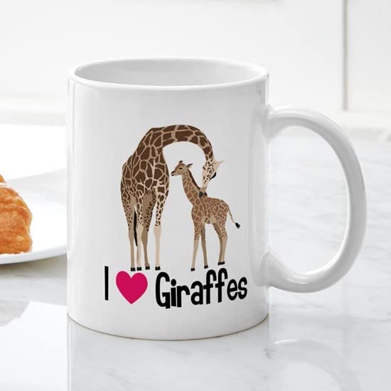 CafePress I Love Giraffes Ceramic Coffee Mug, Tea Cup 11 oz