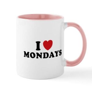 cafepress i love mondays mug ceramic coffee mug, tea cup 11 oz