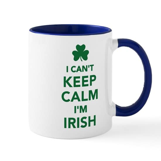 CafePress I Can't Keep Calm I'm Irish Mug Ceramic Coffee Mug, Tea Cup 11 oz