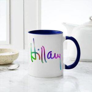 CafePress Hillary Rainbow Signature Mug Ceramic Coffee Mug, Tea Cup 11 oz