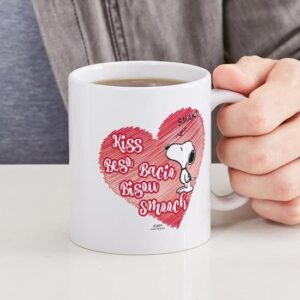 CafePress Snoopy Kisses Mug Ceramic Coffee Mug, Tea Cup 11 oz