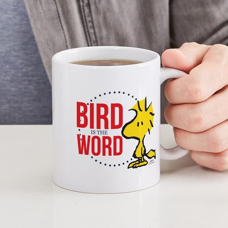 CafePress Bird Is The Word (Light) Ceramic Mug Ceramic Coffee Mug, Tea Cup 11 oz