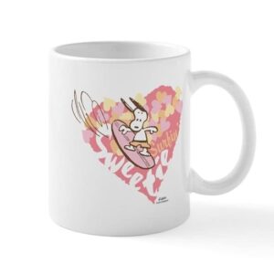 cafepress snoopy surfin sweetie mugs ceramic coffee mug, tea cup 11 oz