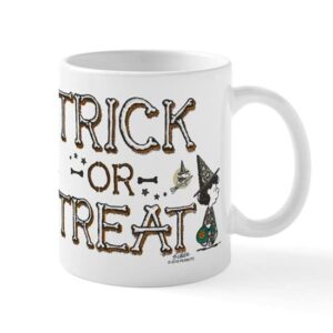 cafepress peanuts trick or treat ceramic coffee mug, tea cup 11 oz