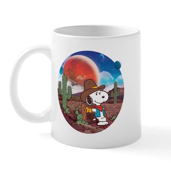 CafePress Snoopy Space Cowboy Mugs Ceramic Coffee Mug, Tea Cup 11 oz