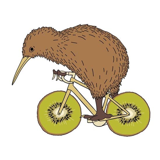 CafePress Kiwi Riding Bike With Kiwi Wheels 11 Oz Ceramic M Ceramic Coffee Mug, Tea Cup 11 oz