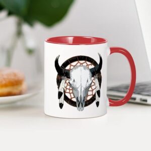 CafePress Buffalo Skull Dream Catcher Mug Ceramic Coffee Mug, Tea Cup 11 oz