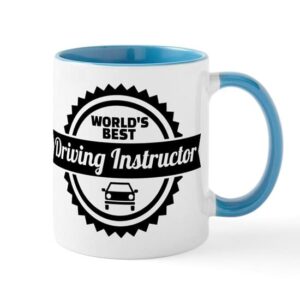 cafepress world?s best driving instructor mugs ceramic coffee mug, tea cup 11 oz