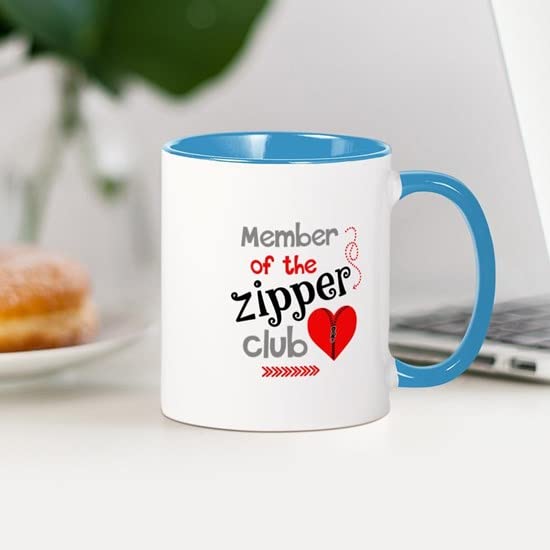 CafePress Member Of The Zipper Club Mugs Ceramic Coffee Mug, Tea Cup 11 oz