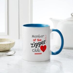 CafePress Member Of The Zipper Club Mugs Ceramic Coffee Mug, Tea Cup 11 oz