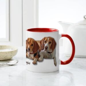 CafePress Two Beagles Mug Ceramic Coffee Mug, Tea Cup 11 oz