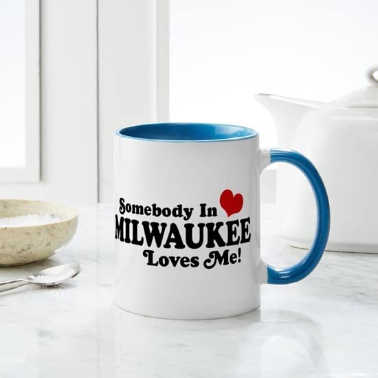 CafePress Somebody In Milwaukee Loves Me Mug Ceramic Coffee Mug, Tea Cup 11 oz