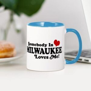 CafePress Somebody In Milwaukee Loves Me Mug Ceramic Coffee Mug, Tea Cup 11 oz