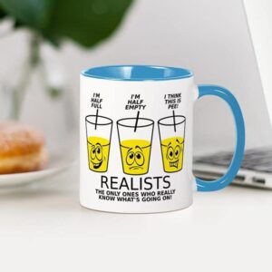 CafePress Glass Half Full Empty Pee Funny T Shirt Mug Ceramic Coffee Mug, Tea Cup 11 oz