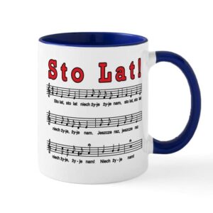 cafepress sto lat! song mug ceramic coffee mug, tea cup 11 oz