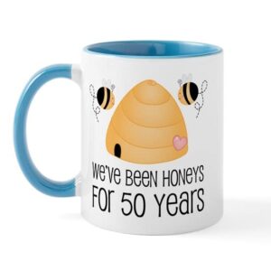 cafepress 50th anniversary honey mug ceramic coffee mug, tea cup 11 oz