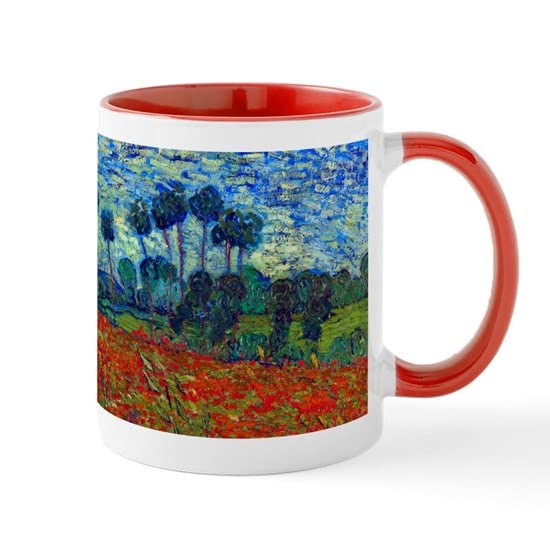 CafePress Van Gogh Poppy Field Mug Ceramic Coffee Mug, Tea Cup 11 oz