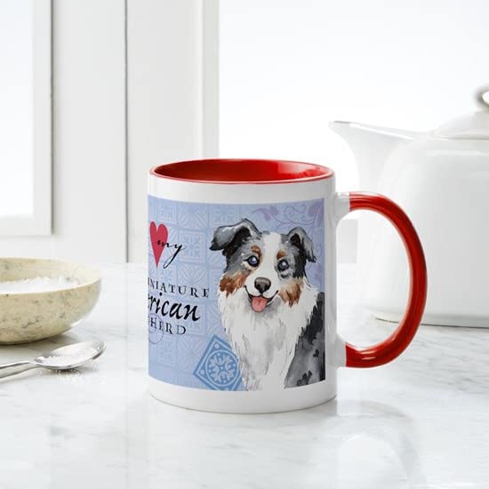 CafePress Miniature American Shepherd Mug Ceramic Coffee Mug, Tea Cup 11 oz