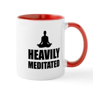 cafepress heavily meditated mugs ceramic coffee mug, tea cup 11 oz