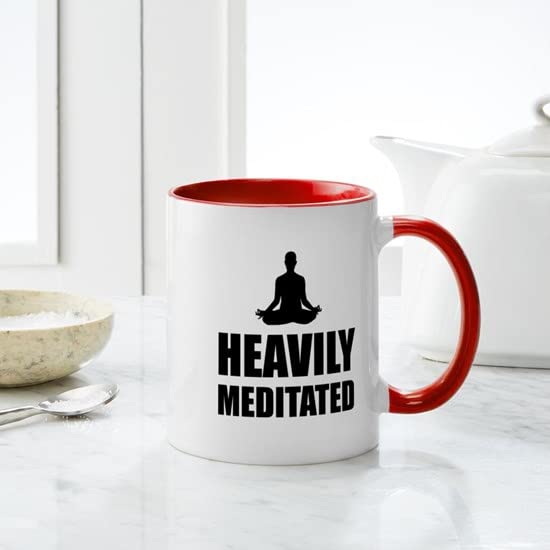 CafePress Heavily Meditated Mugs Ceramic Coffee Mug, Tea Cup 11 oz