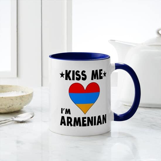 CafePress Kiss Me I'm Armenian Mugs Ceramic Coffee Mug, Tea Cup 11 oz