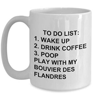 Bouvier Des Flandres Owner Mug Dog Lovers To Do List Funny Coffee Mug Tea Cup Gag Mug for Men Women