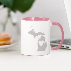 CafePress Heart Michigan Mug Ceramic Coffee Mug, Tea Cup 11 oz