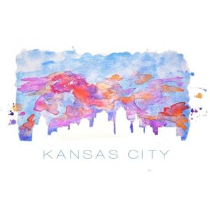 CafePress Kansas City Skyline Watercolor Mugs Ceramic Coffee Mug, Tea Cup 11 oz