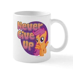 cafepress mlp scootaloo never give up ceramic coffee mug, tea cup 11 oz