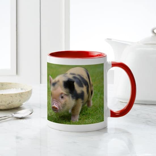 CafePress Little Spotty Micro Pig Small Mug Ceramic Coffee Mug, Tea Cup 11 oz